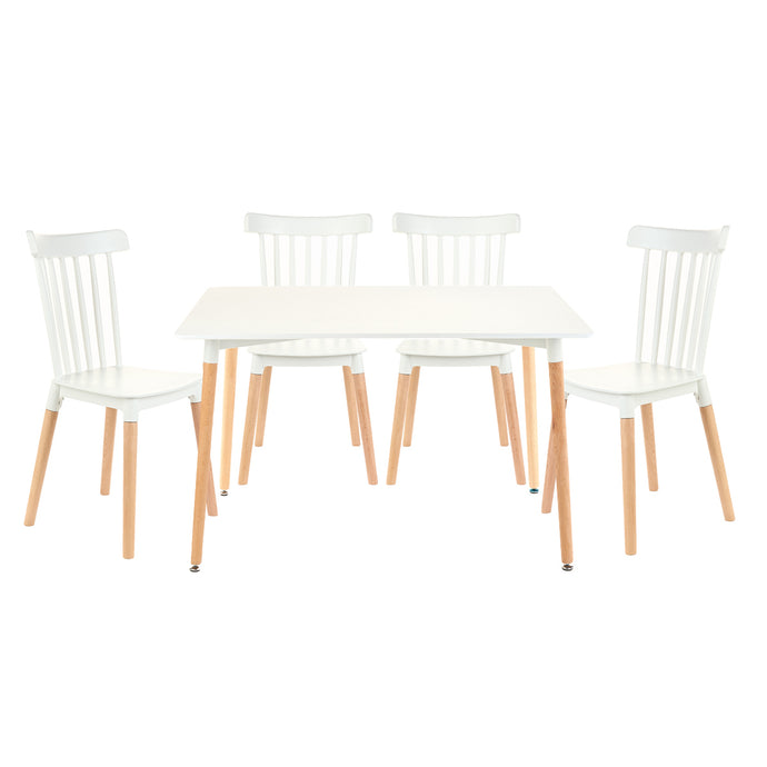 Mesa Rectangular Eames 120x80 + 4 Sillas Windsor – Gardenlife